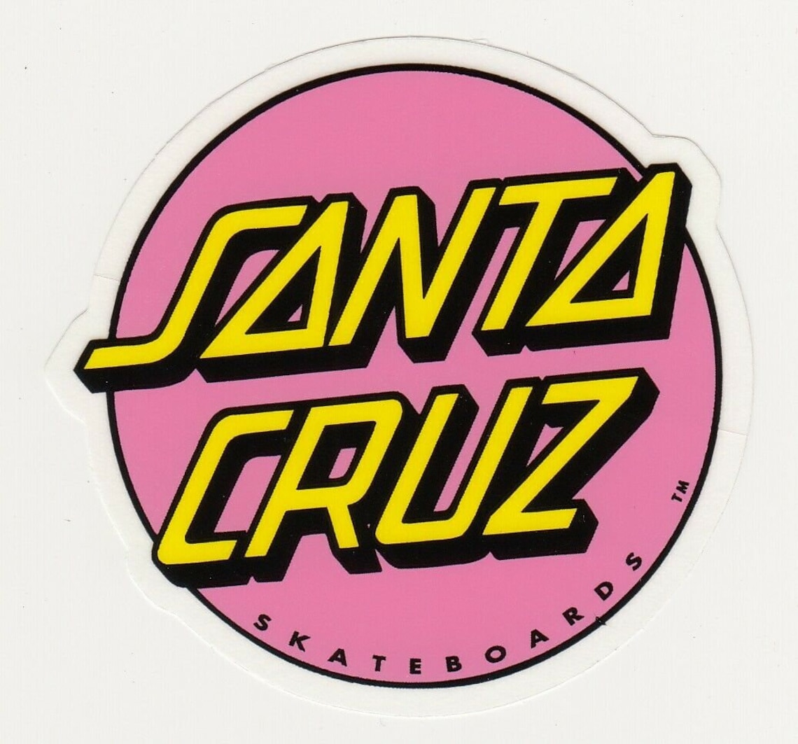 Santa Cruz Skateboards Pink Sticker 3 Decal - Etsy