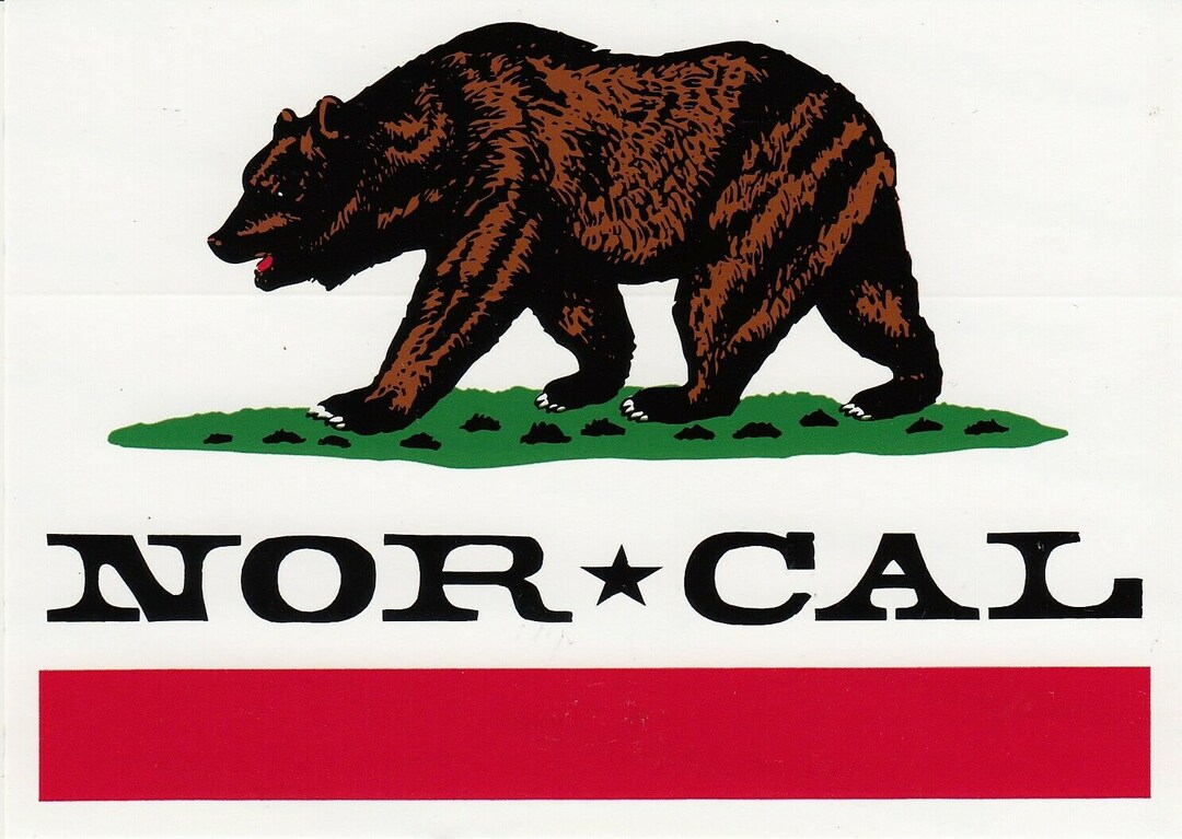 Nor Cal Republic Bear Sticker 5 Decal - Etsy