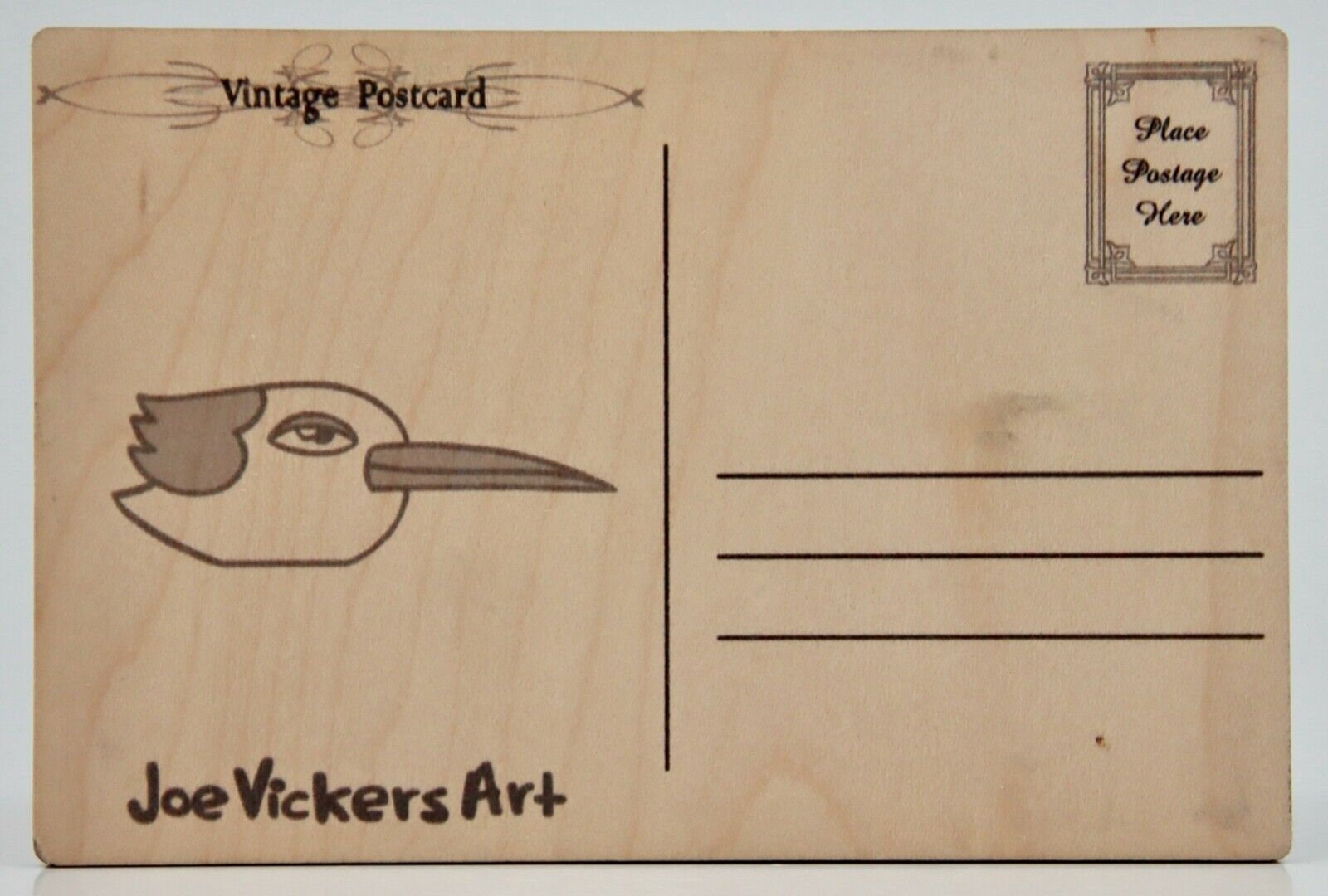 Joe Vickers Art TIKI MOON Surf Art Wood Panel Vintage Postcard - Etsy