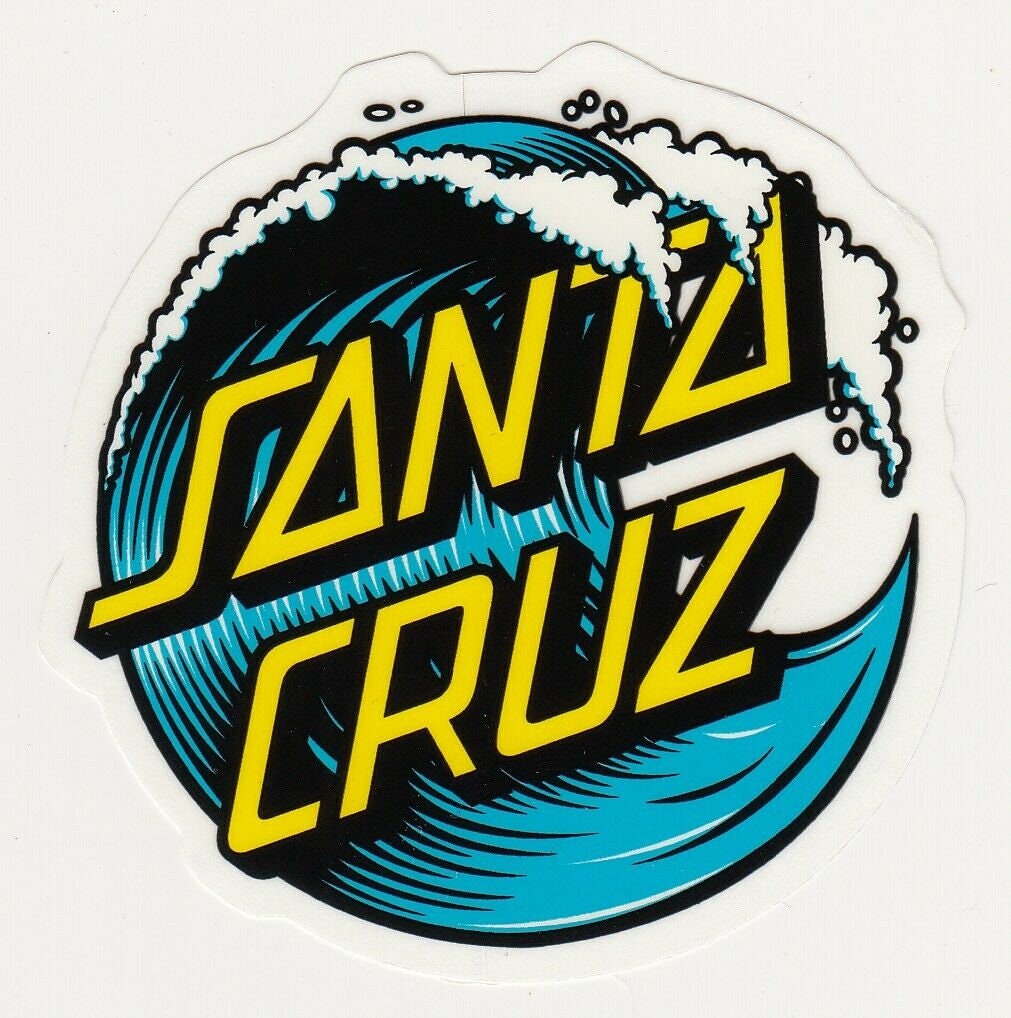 Santa Cruz Skateboards Rip Curl Wave Sticker 3 Decal - Etsy