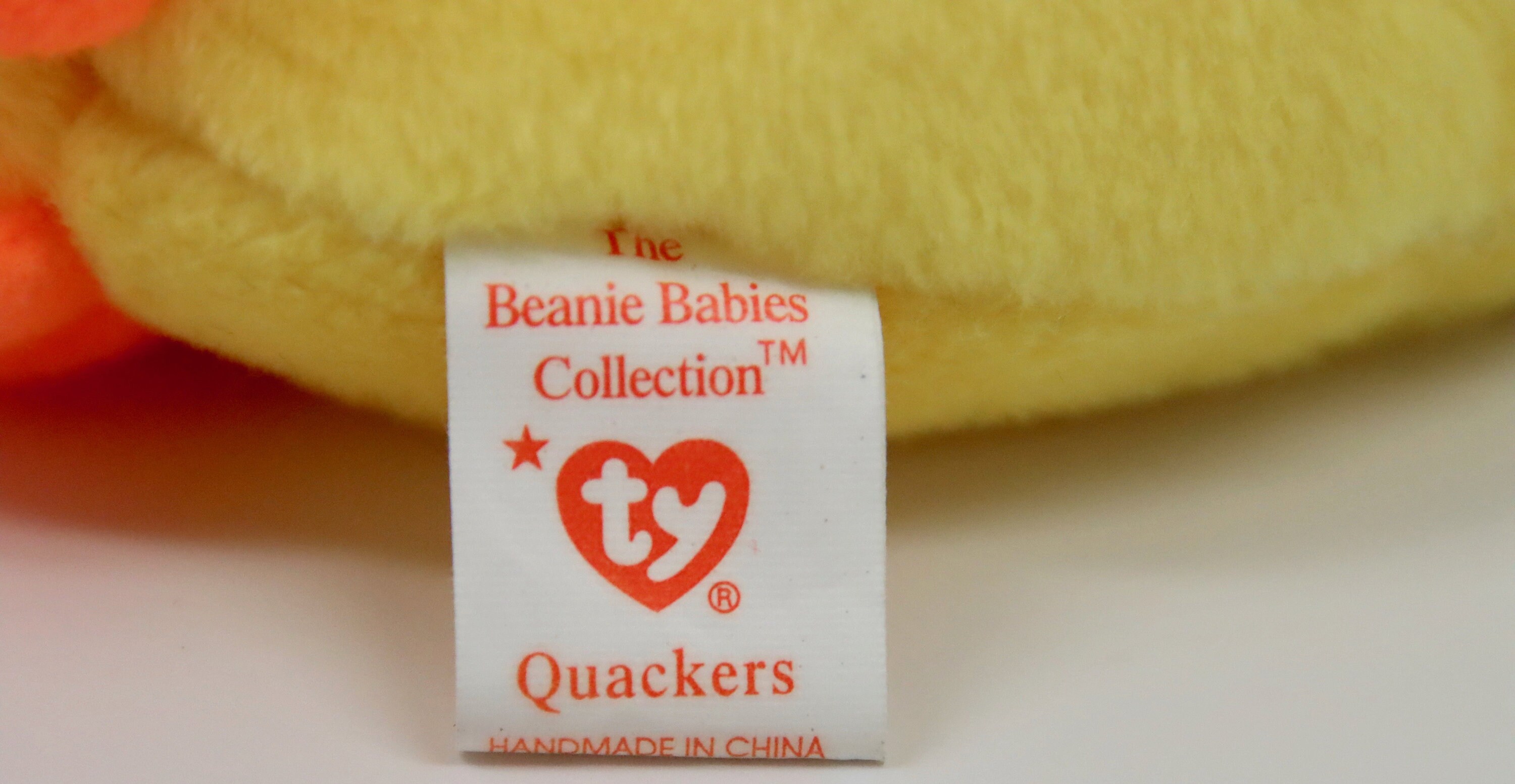 Mint Rare 1993 QUACKERS Ty Beanie Baby PVC Pellets Tag | Etsy