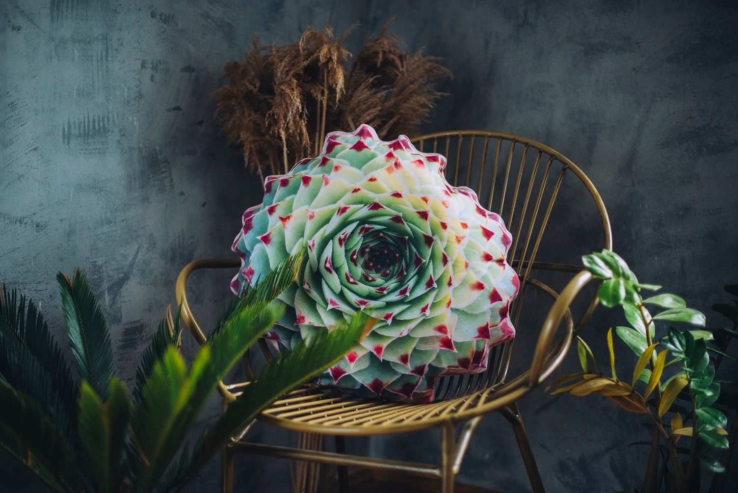 Set of 2 Succulent Cushions/ 2 Pillows Cactus/flowers Pillows - Etsy