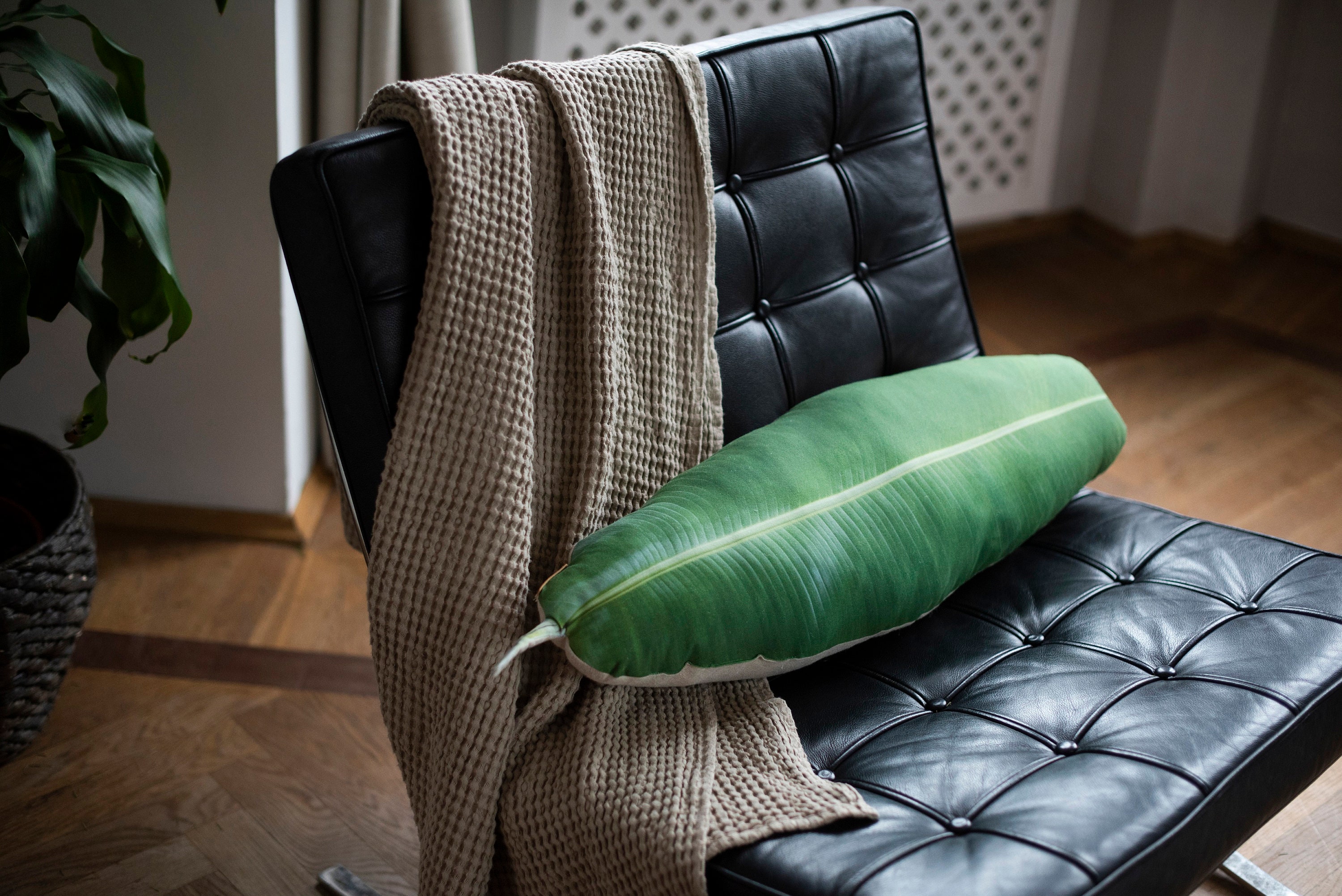 Leaf Cushion Pillow Banana Leaf Leaf Shaped Cushion - Etsy