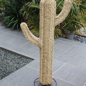 CACTUS Hand Braided Decoration in Doum Palm - Handcrafted Straw Rattan ...