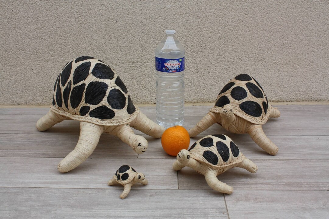 Beatutiful RAFFIA TURTLE - Hand Braided - 4 SIZES - Crafts From ...