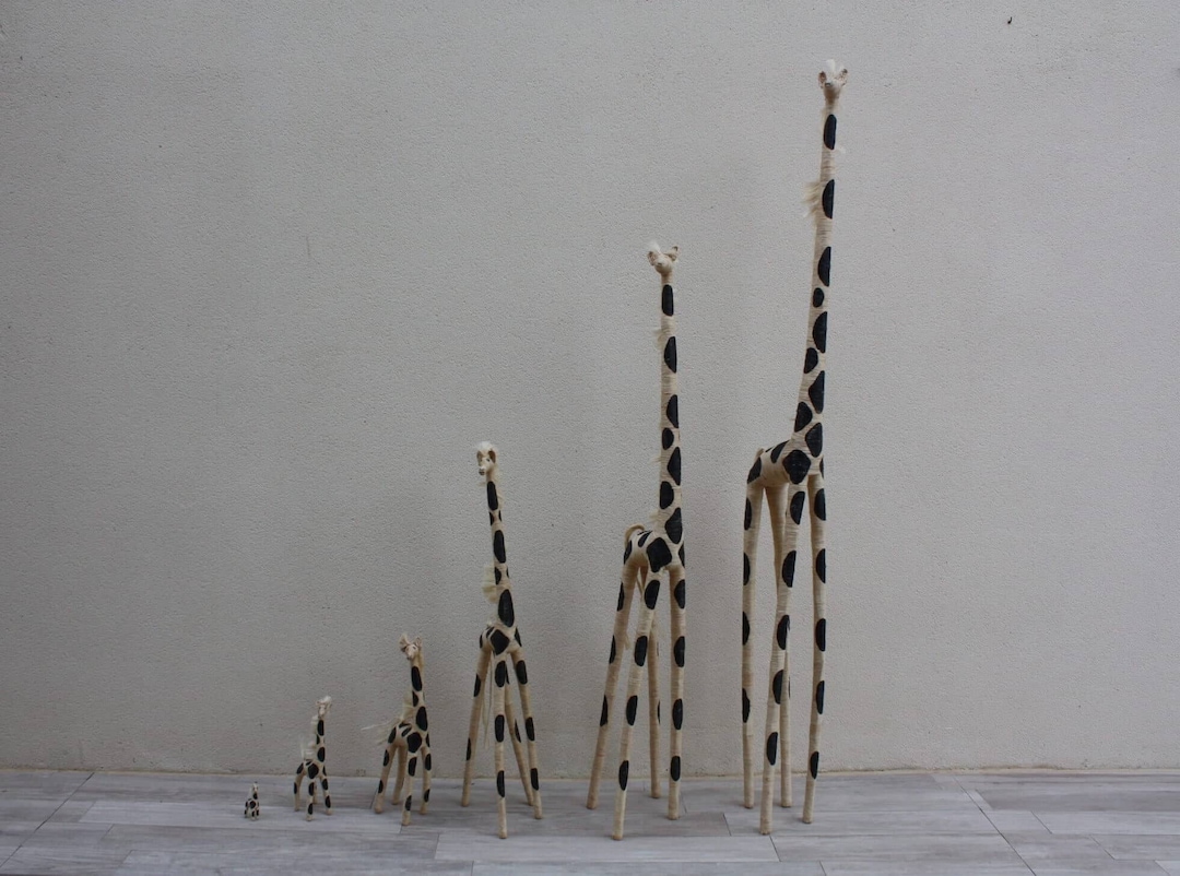 Beautiful RAFFIA GIRAFFE - Hand Braided - 6 SIZES - Crafts From ...