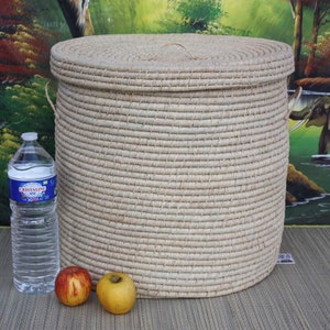 Storage Chest - 5 Sizes - Woven RAFFIA Trunk - Trash Bin With Lid - Rattan Wicker Straw - Etsy