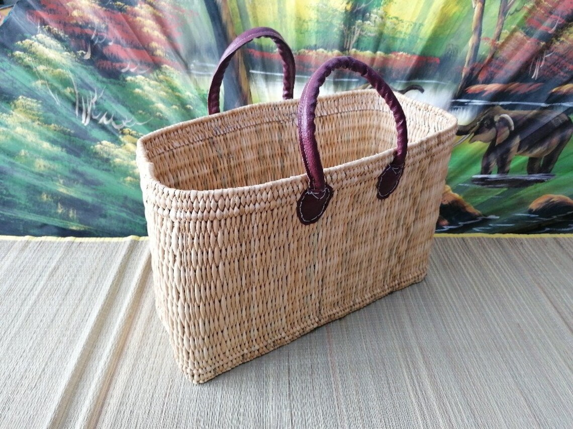 Beautiful Shopping Basket Big reed Bag perfect for shopping | Etsy
