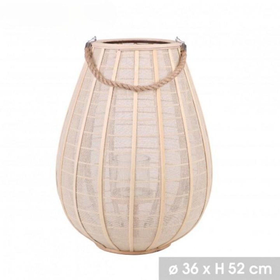 Large Kimo Lantern in Bamboo and Fabric to Place in Natural Decoration ...