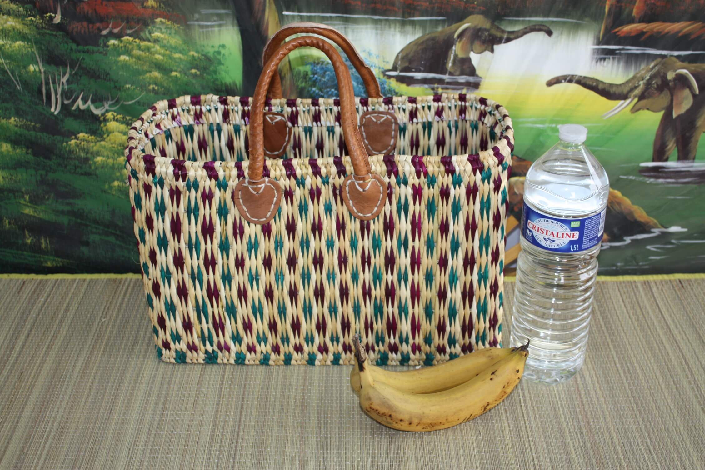 Hand Woven Rush Shopping Basket Tote Bag Market Rattan Bag - Etsy