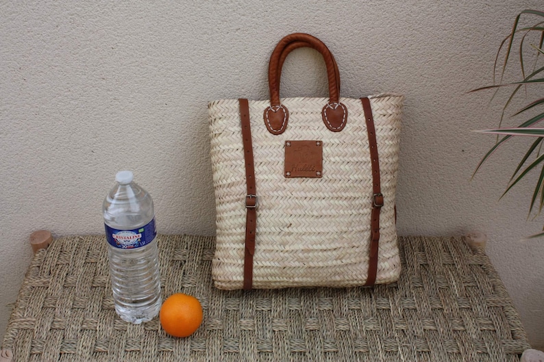 Basket Backpack Hand Braided Straw Rattan Raffia Palm Tree - Etsy