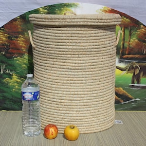 Storage Chest - 5 Sizes - Woven RAFFIA Trunk - Trash Bin With Lid - Rattan Wicker Straw - Etsy