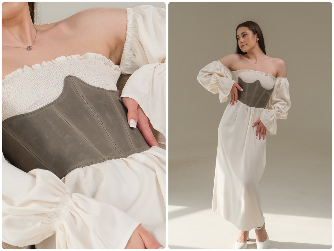 Custom Leather Corset Belt , Plus Size Vintage Style Renaissance ...