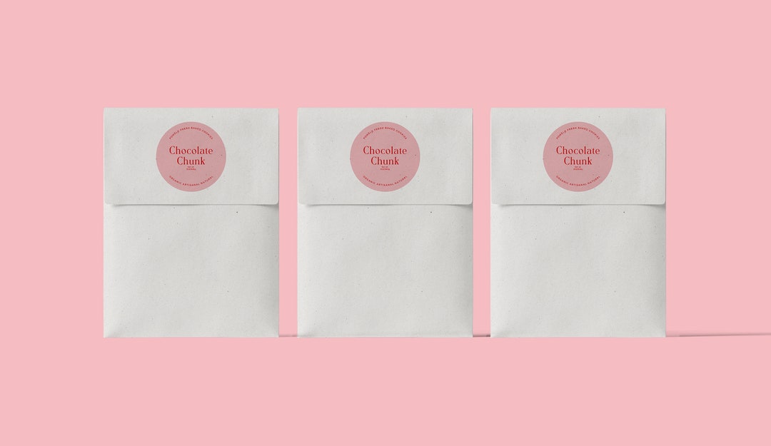 Editable Cookie Bakery Food Label Sticker Template, Circle Sticker, DIY ...