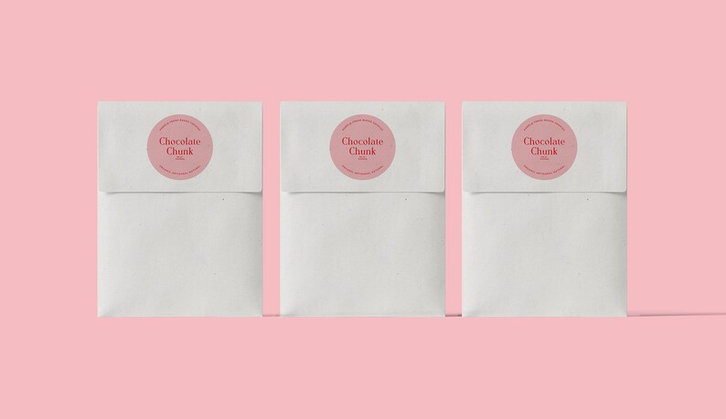 Editable Cookie Bakery Food Label Sticker Template Circle - Etsy