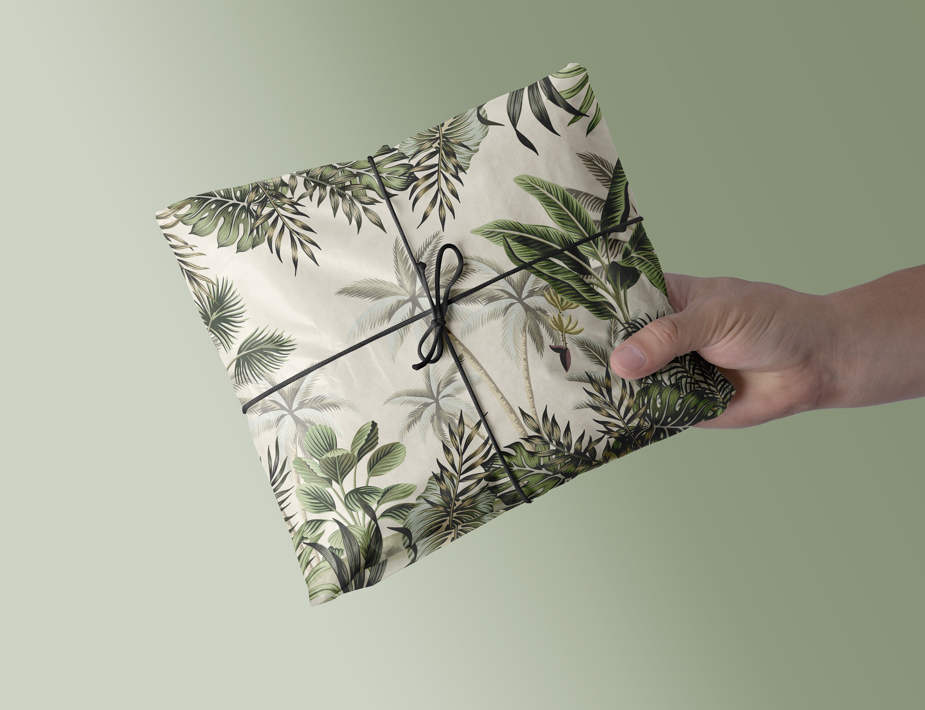 Tropical Rainforest Tissue Paper Design, Wrapping Paper, Branding ...