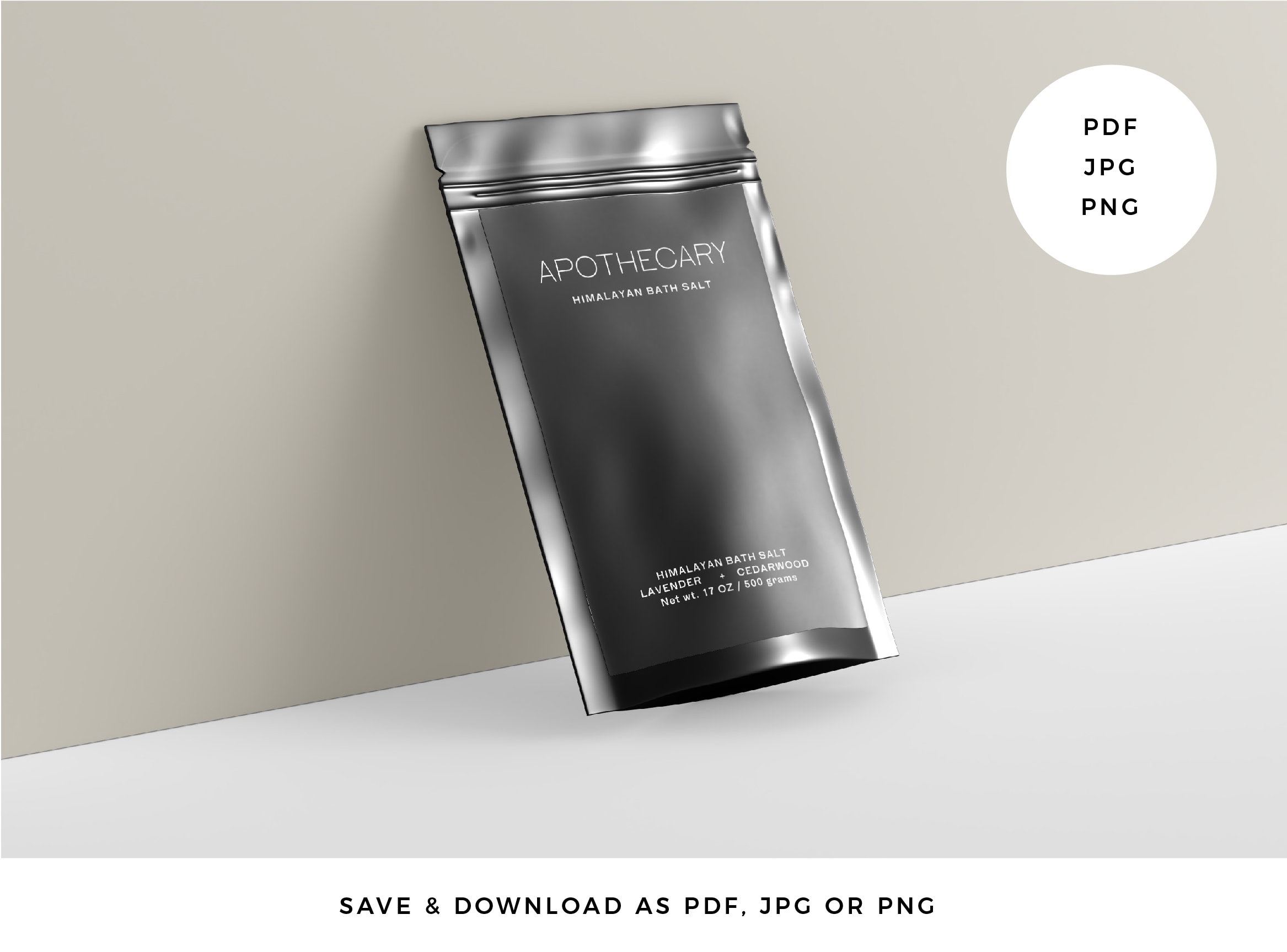 Pouch Label Template, Editable Body Product Template, Tea Pouch, Beauty ...