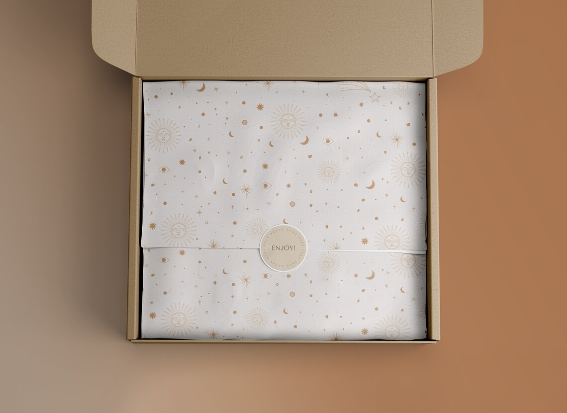 Celestial Tissue Paper Design Branding Stationery Tissue - Etsy