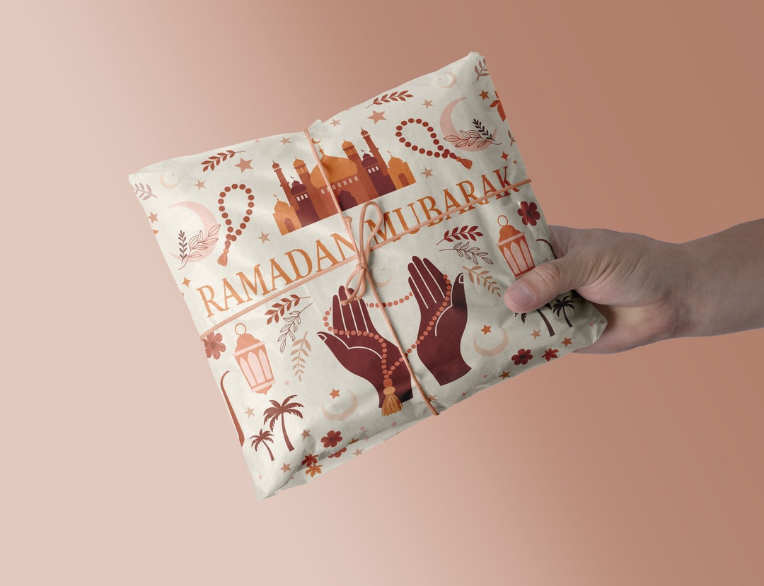 Ramadan Tissue Paper Design, Wrapping Paper, Branding Stationery, Eid ...