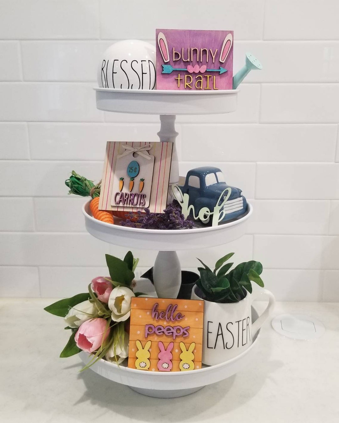 Easter Tiles, Changable Decor Ladder, Seasonal Ladder - Etsy