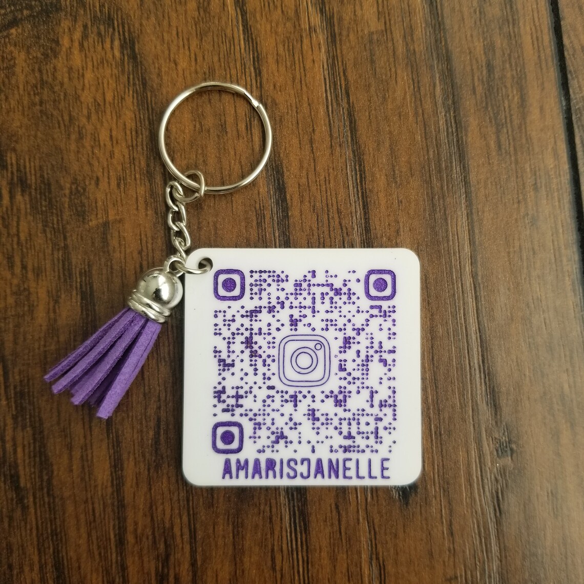 Scannable QR Keychain / Acrylic QR Sign / Mini Scan to Pay | Etsy