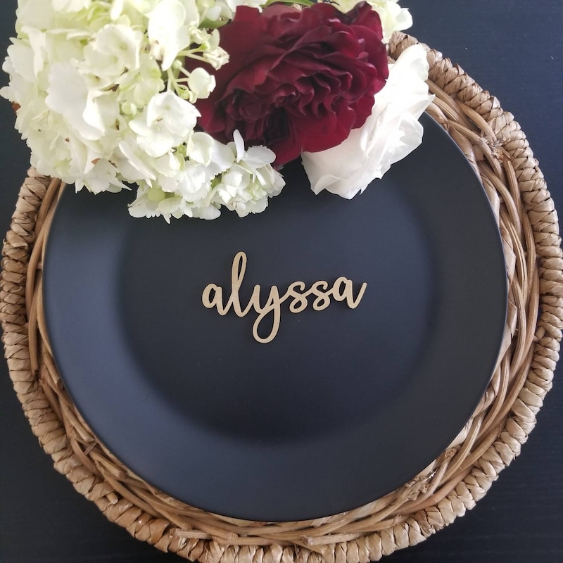 Wood Name Place Setting - Etsy