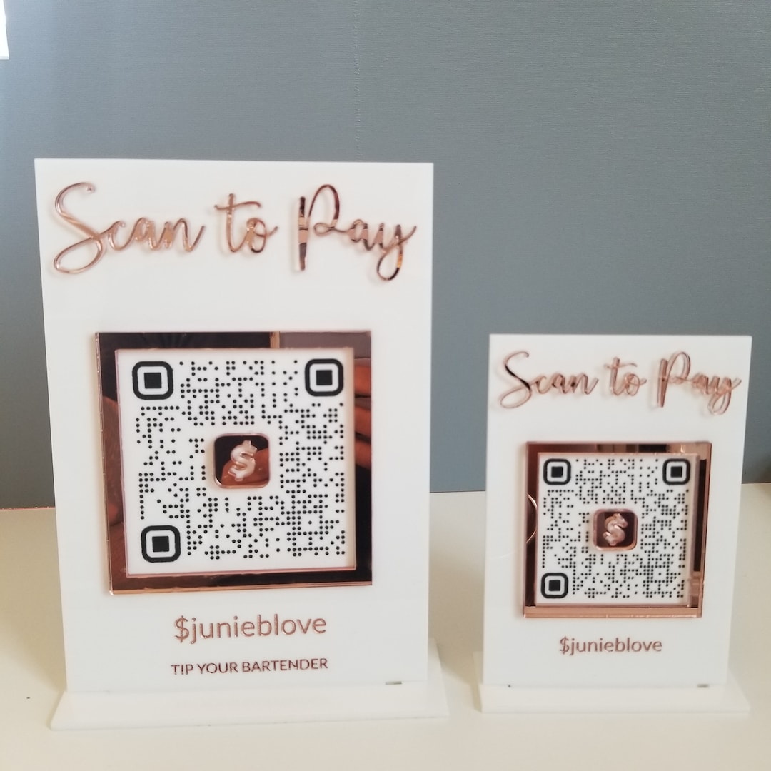 Custom Acrylic QR Sign / Scan to Pay Sign - Etsy
