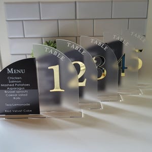 Custom Acrylic Menu / Custom Table Number Combo - Etsy