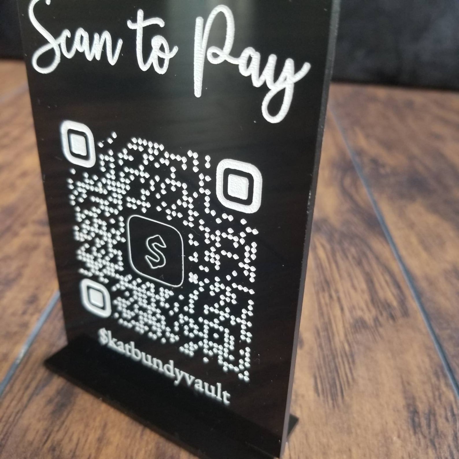 Custom Acrylic QR Sign / Scan to Pay Sign - Etsy