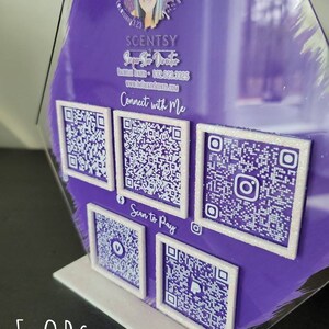 Custom Hexagon Acrylic QR Sign / Scan to Pay Sign - Etsy