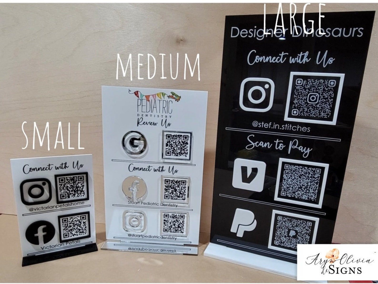 Tradeshow Acrylic QR Sign / Scan to Pay Sign / Connect With Us - Etsy