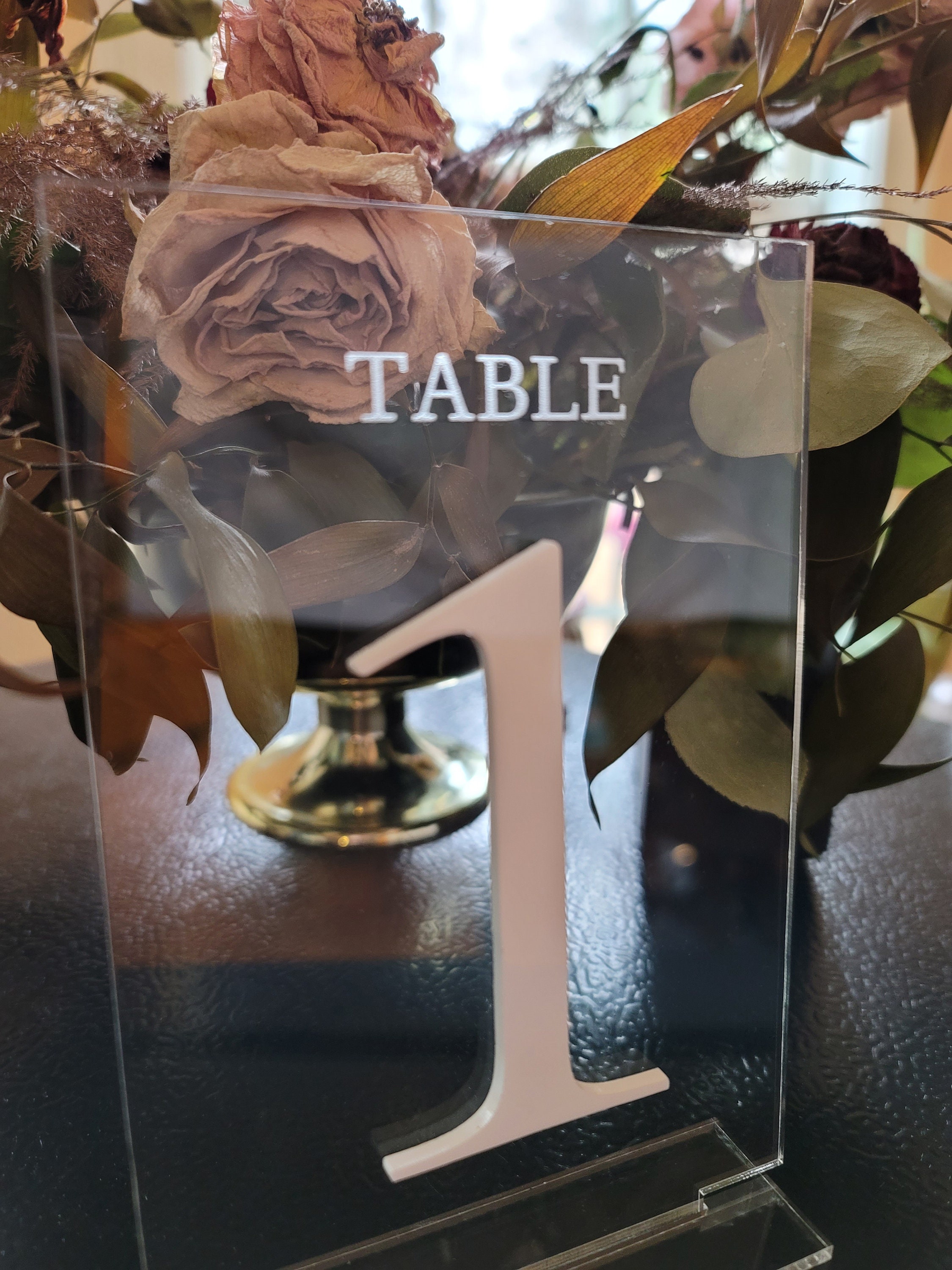 Acrylic Table Numbers/ Wedding Table Numbers - Etsy