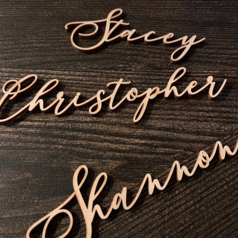 Wood Name Place Setting - Etsy