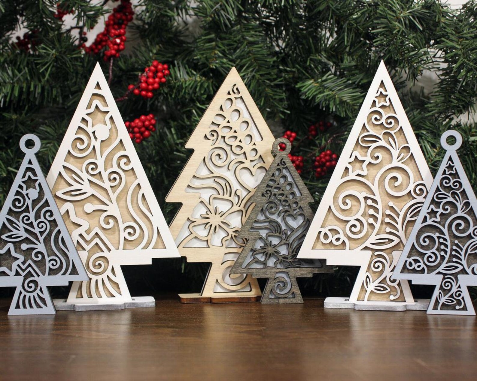 Laser Cut Freestanding Tree/ Designer Tree Ornament / - Etsy
