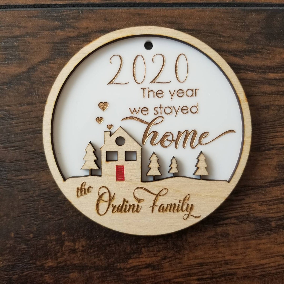 Personalized 2020 Christmas Ornament: the Year We Stayed Home - Etsy