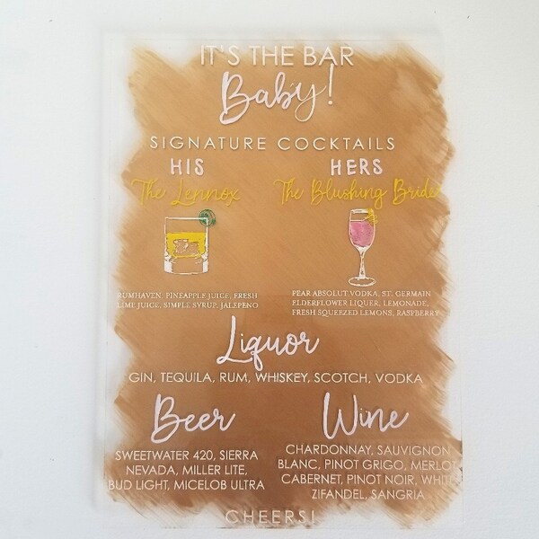 Acrylic Bar Sign - Etsy