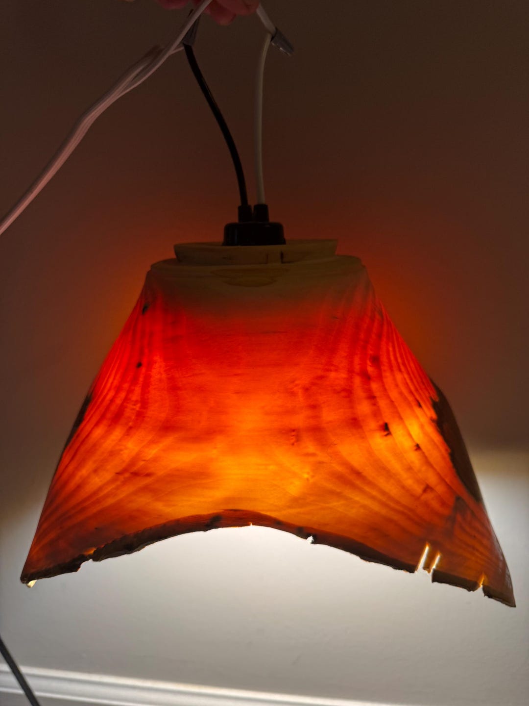 Lathe Turned Wooden Lamp - Etsy