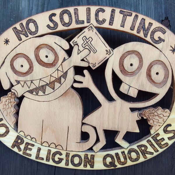 Religious No Solicit Sign - Etsy