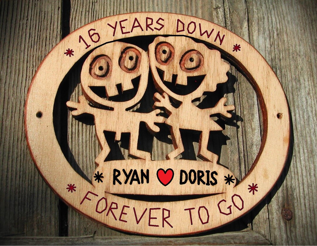 16 Wedding Anniversary Gift, 16 Year Anniversary Gift for Husband Wife ...