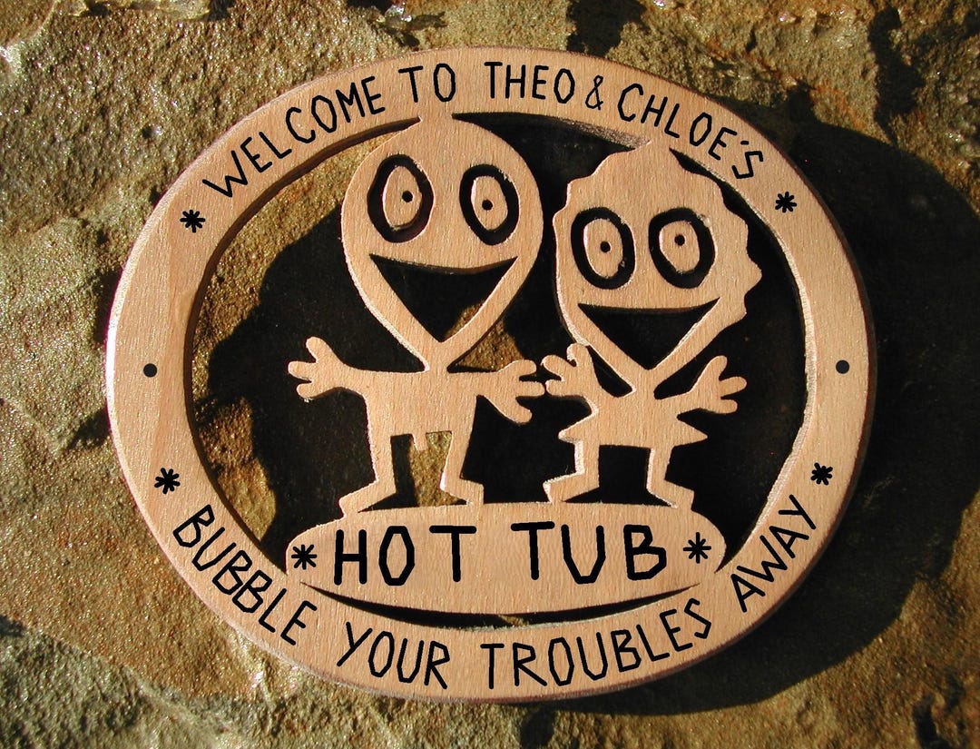 Personalized Hot Tub Sign: Rustic Handmade Wood Decor - Etsy