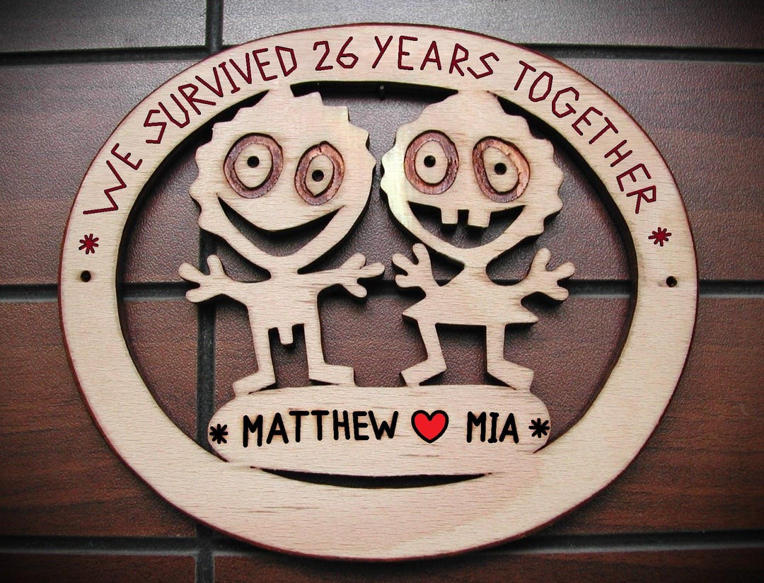 Personalized 26th Anniversary Gift, 26 Years Together for Husband and ...
