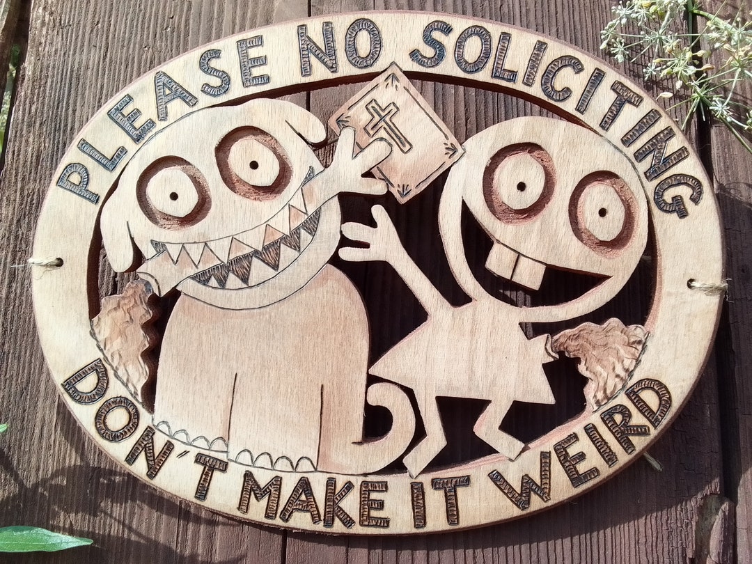 No Soliciting Sign No Soliciting Door Sign No Proselytizing - Etsy