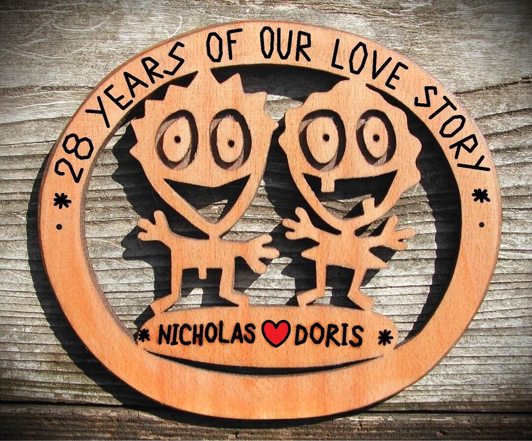 Anniversary Gift for Couple, 28th Wedding Anniversary Husband Wife ...