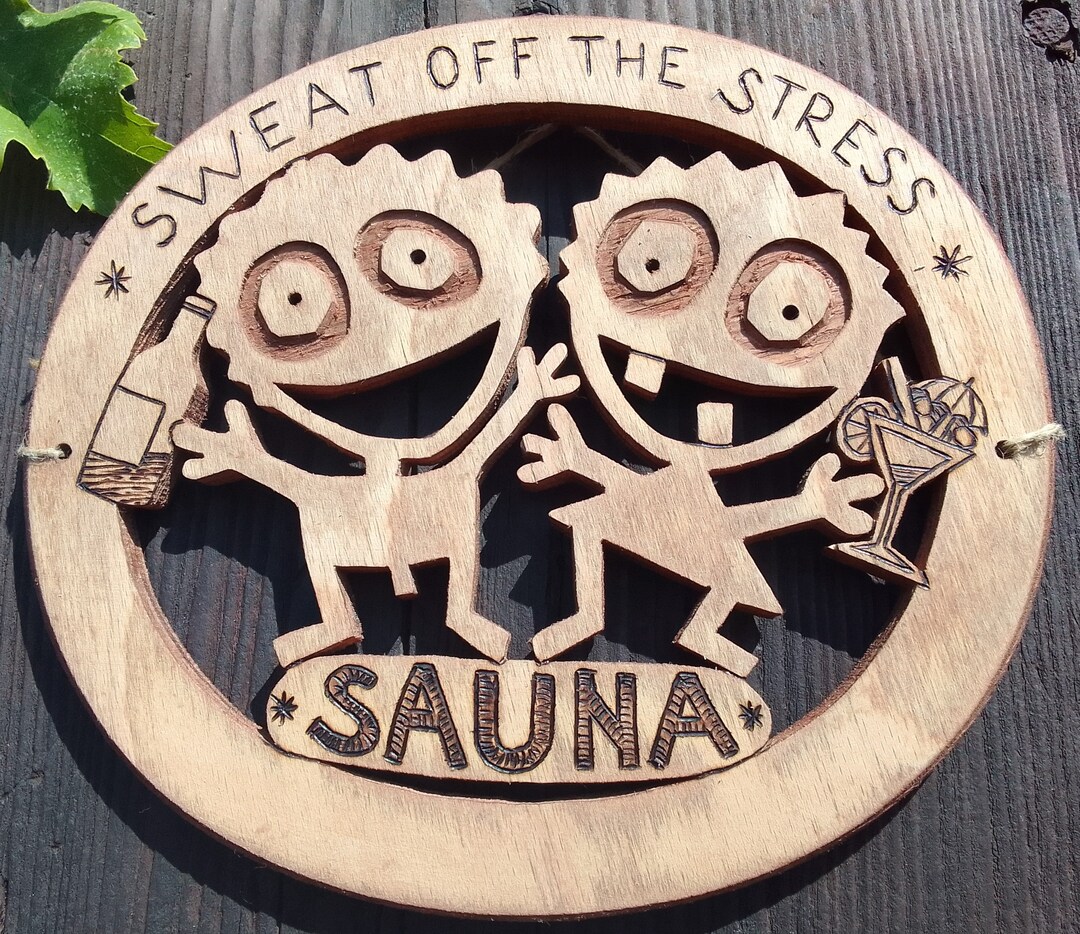 Handmade Wooden Sauna Sign: Funny Spa Decor - Etsy