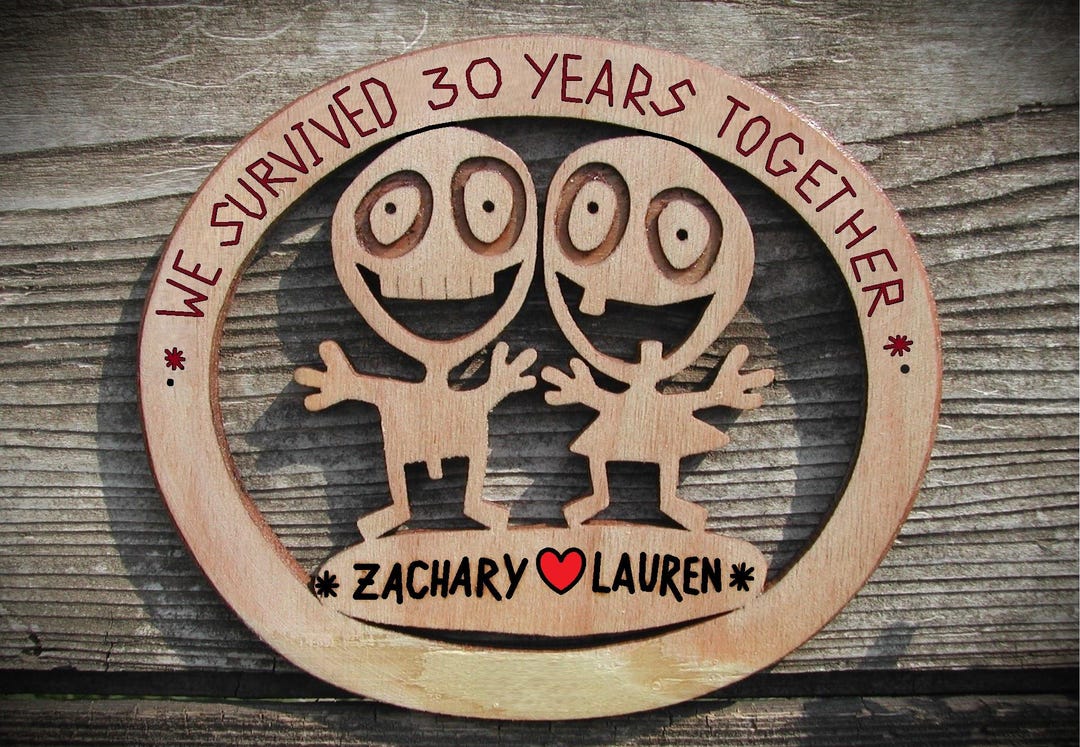 Personalized 30th Anniversary Wood Sign: Funny Couple Gift - Etsy