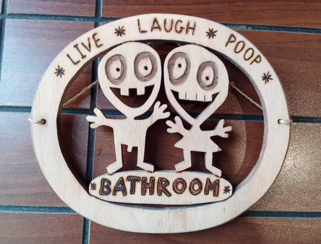 Funny Bathroom Sign, Toilet Signage, WC Schild, Bathroom Door Sign ...