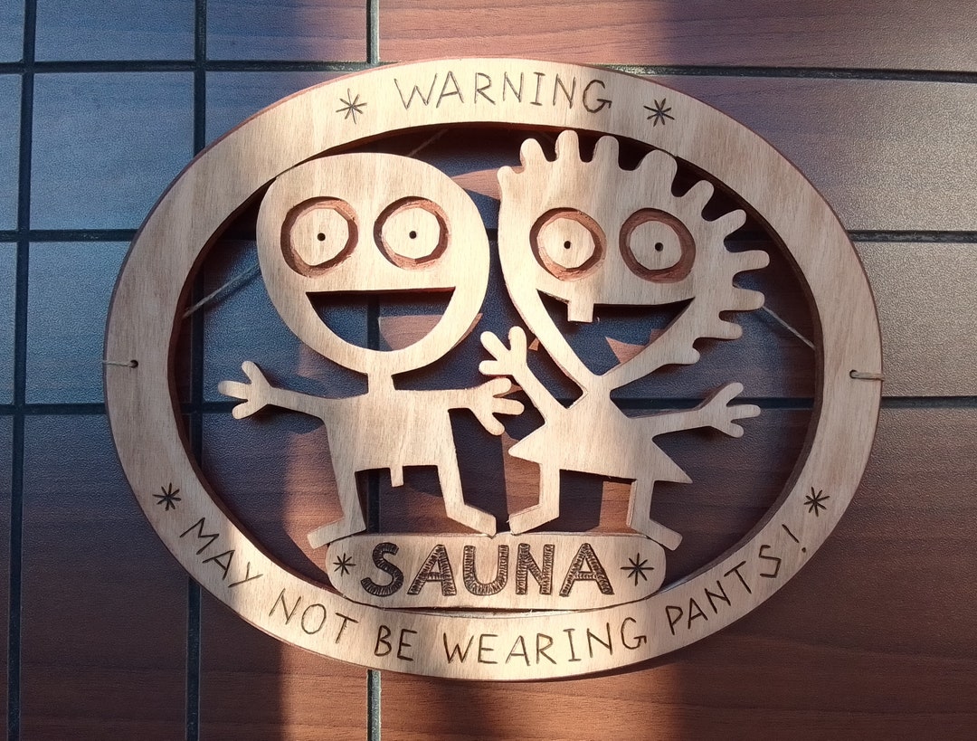 Funny Sauna Sign: Custom Wooden Door Plaque, Home Spa Decor - Etsy