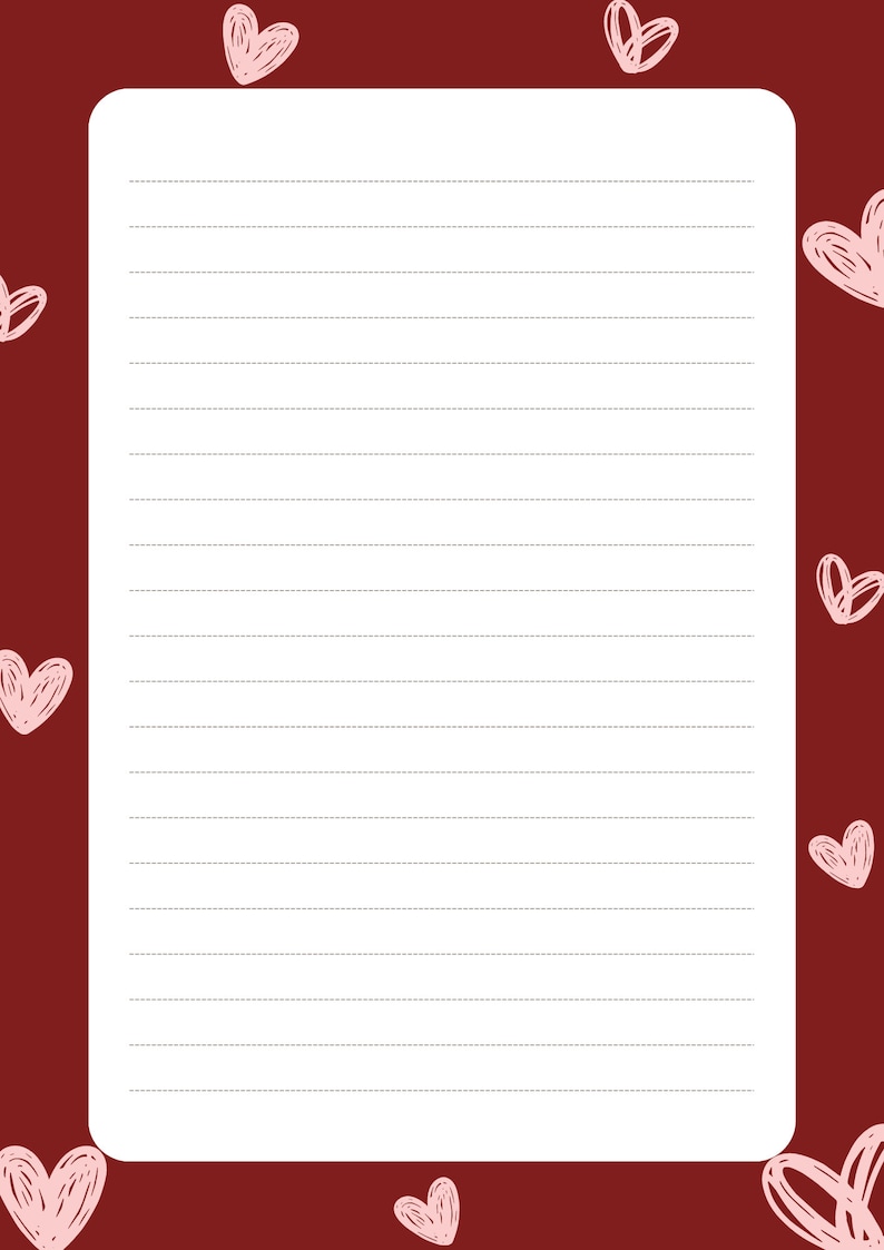 Love Stationery Paper *download* - Etsy