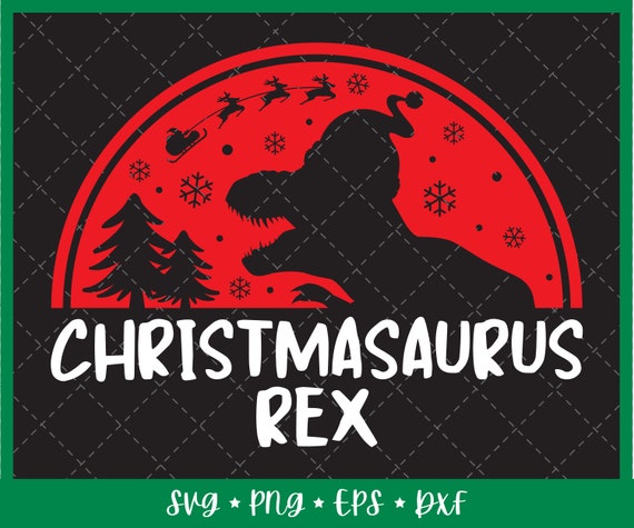 Christmasaurus SVG Christmas T-rex SVG Dinosaur Kids Christmas | Etsy