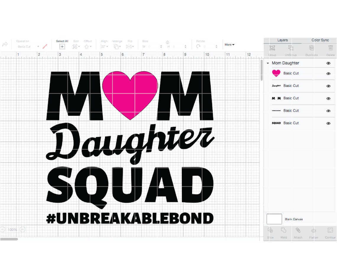 Mom Daughter Squad Svg Mama Svg Mothers Day Svg Mom Life Etsy